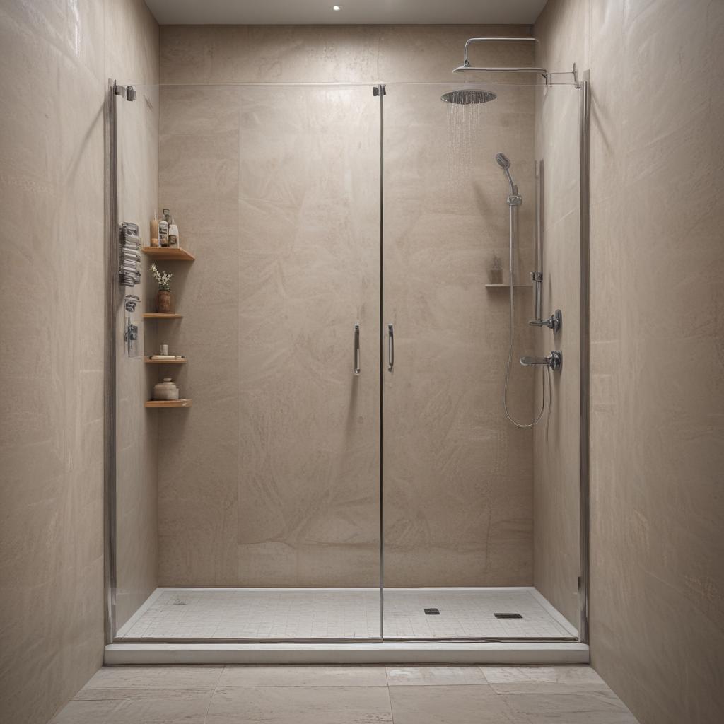 Douche italienne sans vitre en verre : confort pour seniors